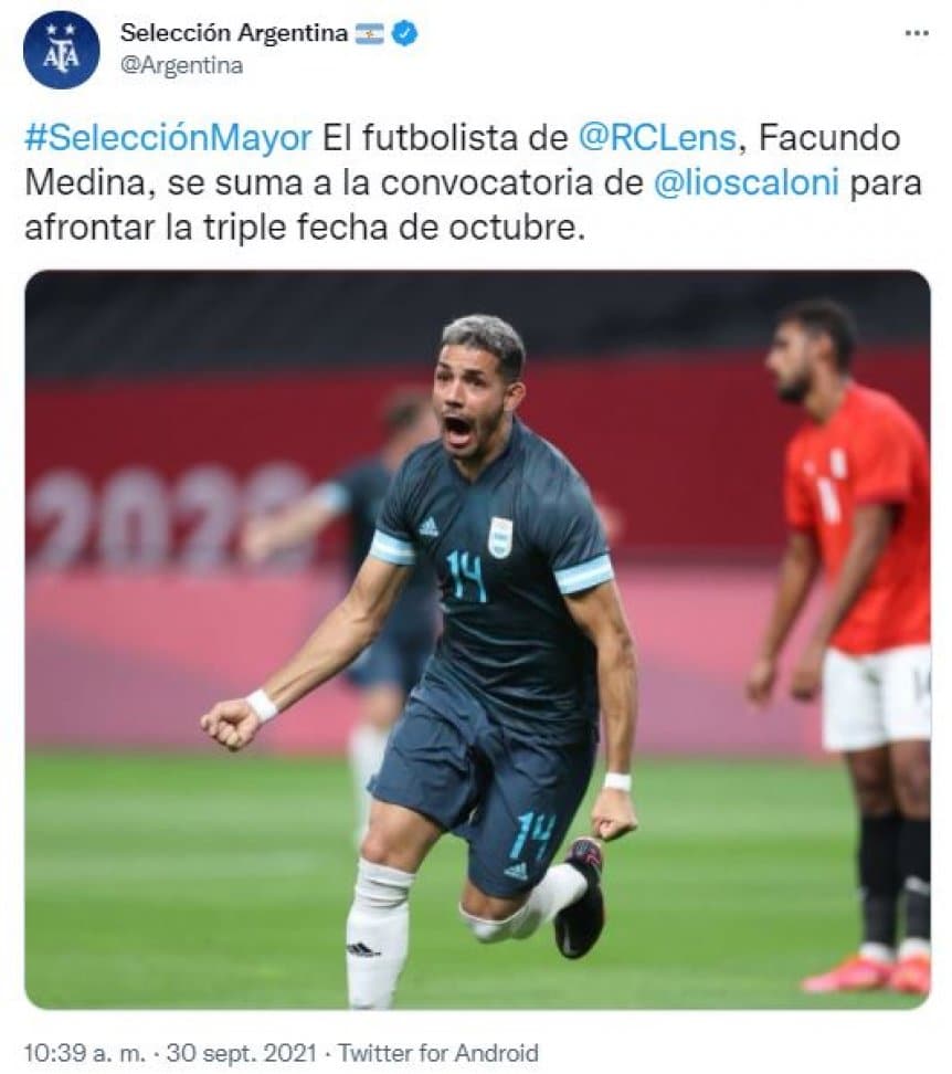 Selección: Facundo Medina, convocado de último momento por Scaloni - De La Bahia